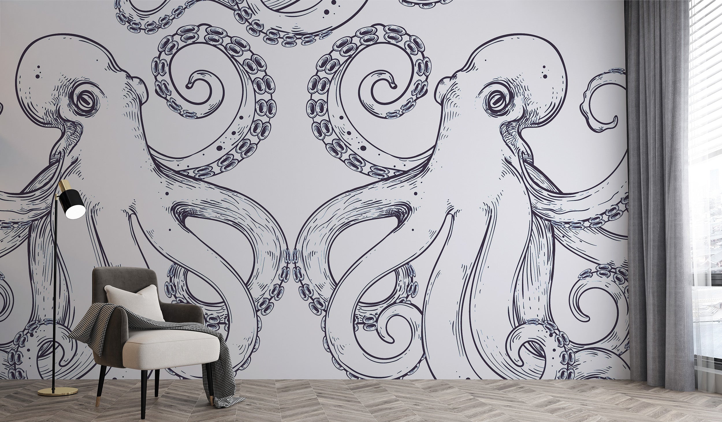 Octopus Wallpapers - Black, Giant, Art & Mural Designs