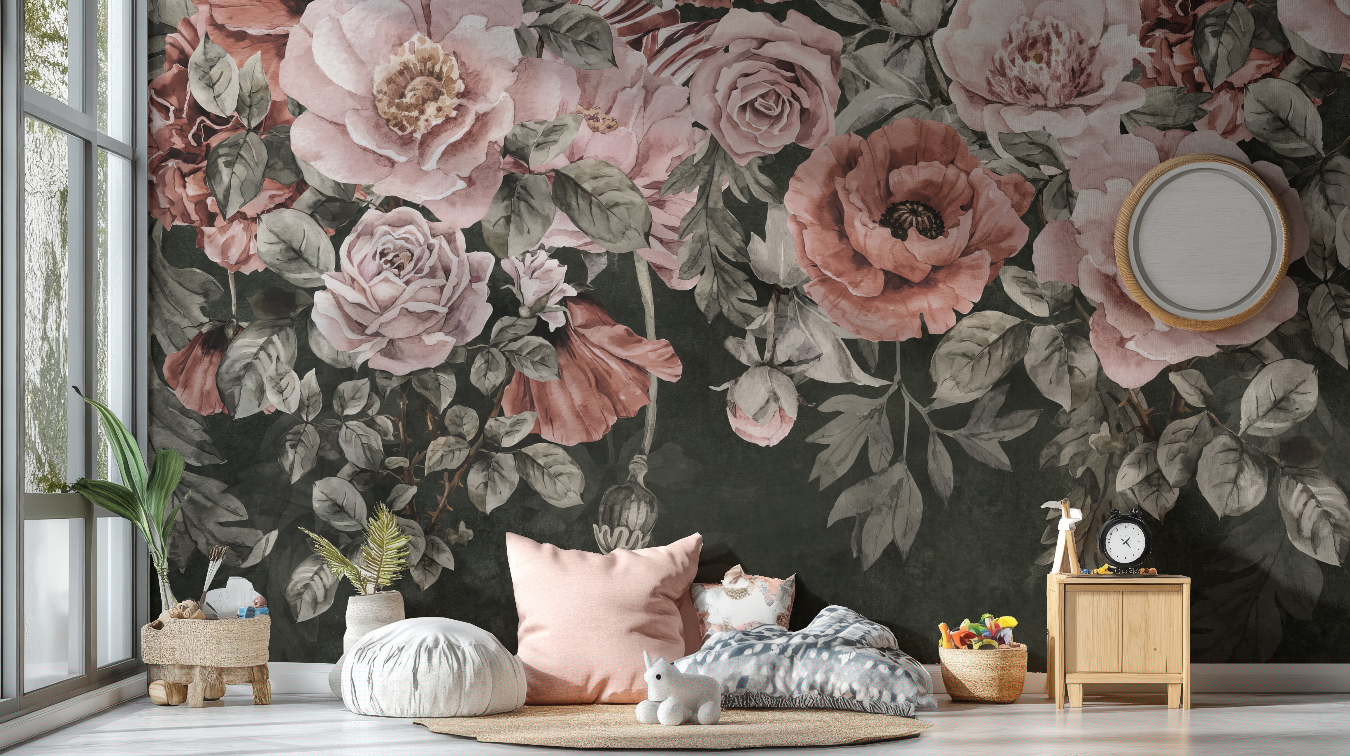 Floral Wallpaper – Flower Print Wall Murals | Giffywalls