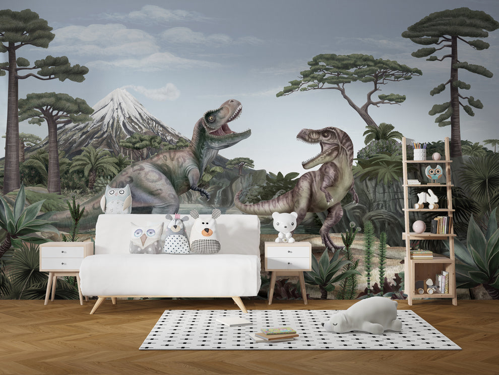 Vibrant Roaring Rex Wall Murals: Unleash Dino Delight!