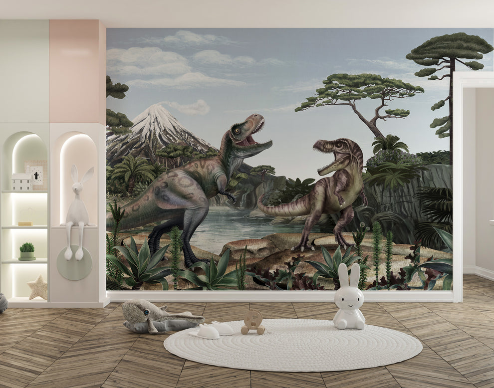 Vibrant Roaring Rex Wall Murals: Unleash Dino Delight!