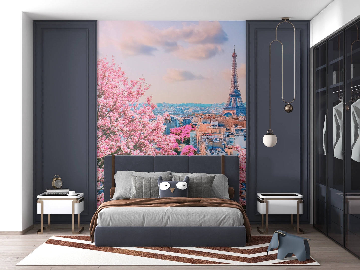 Parisian Spring Blossom Wallpaper
