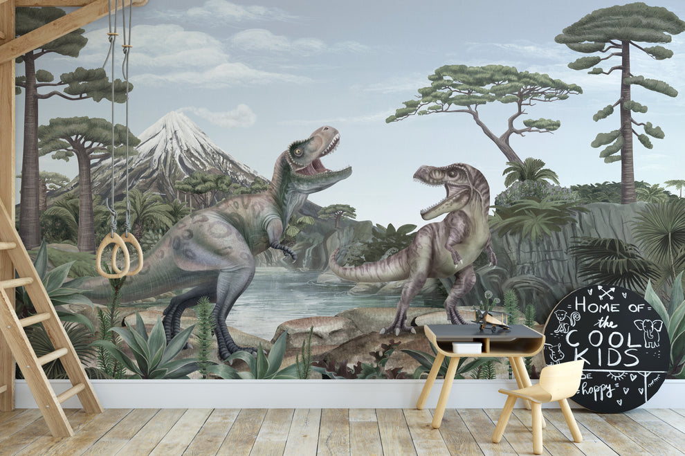 Vibrant Roaring Rex Wall Murals: Unleash Dino Delight!