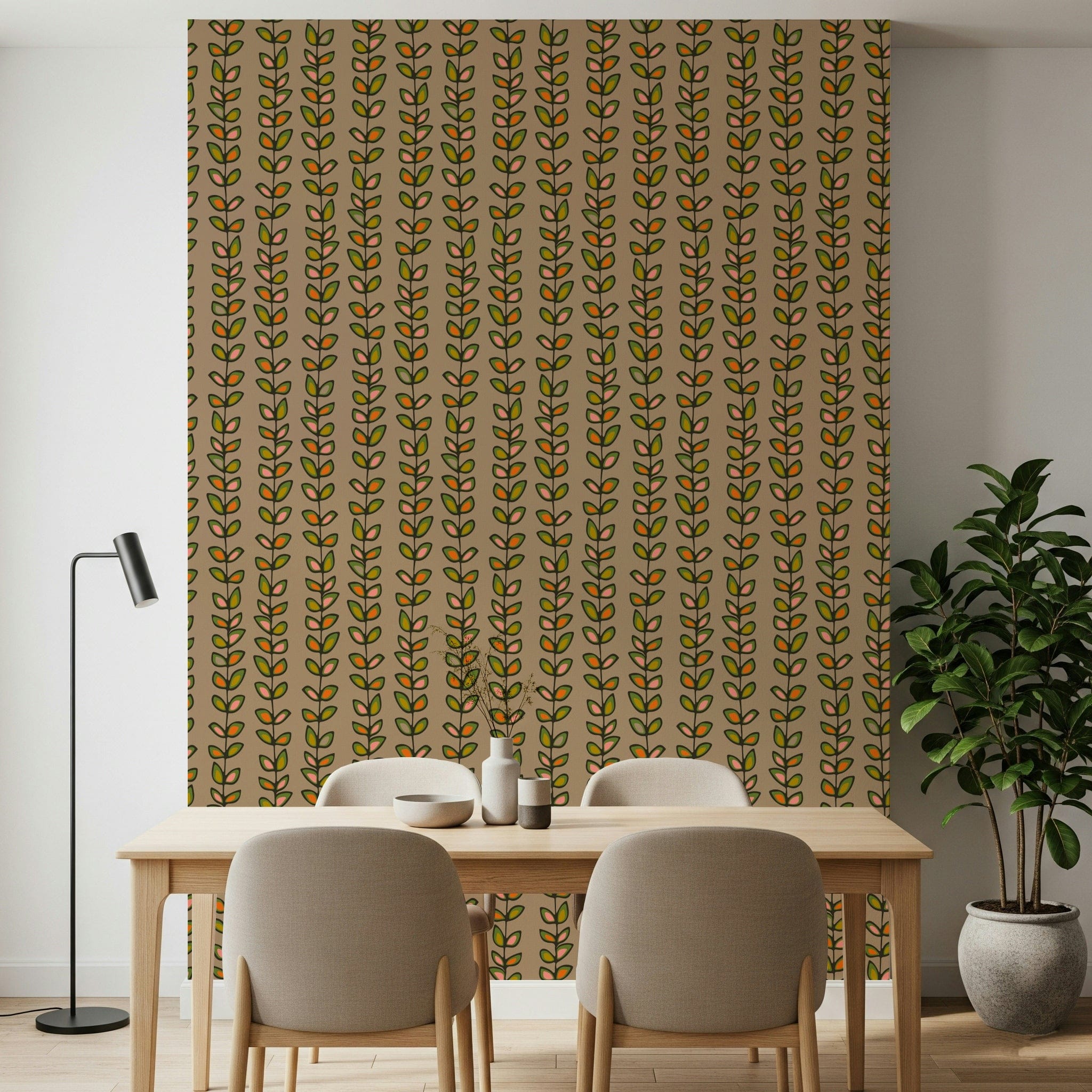 Retro Vines Beige Wallpaper | Buy in UK