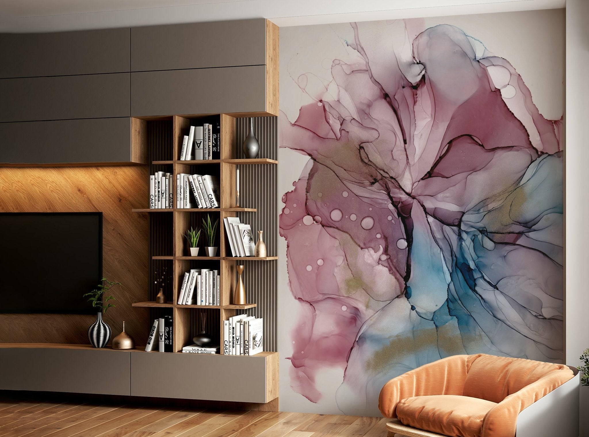 Fluid Dreamscape Wall Mural for a Peaceful Home