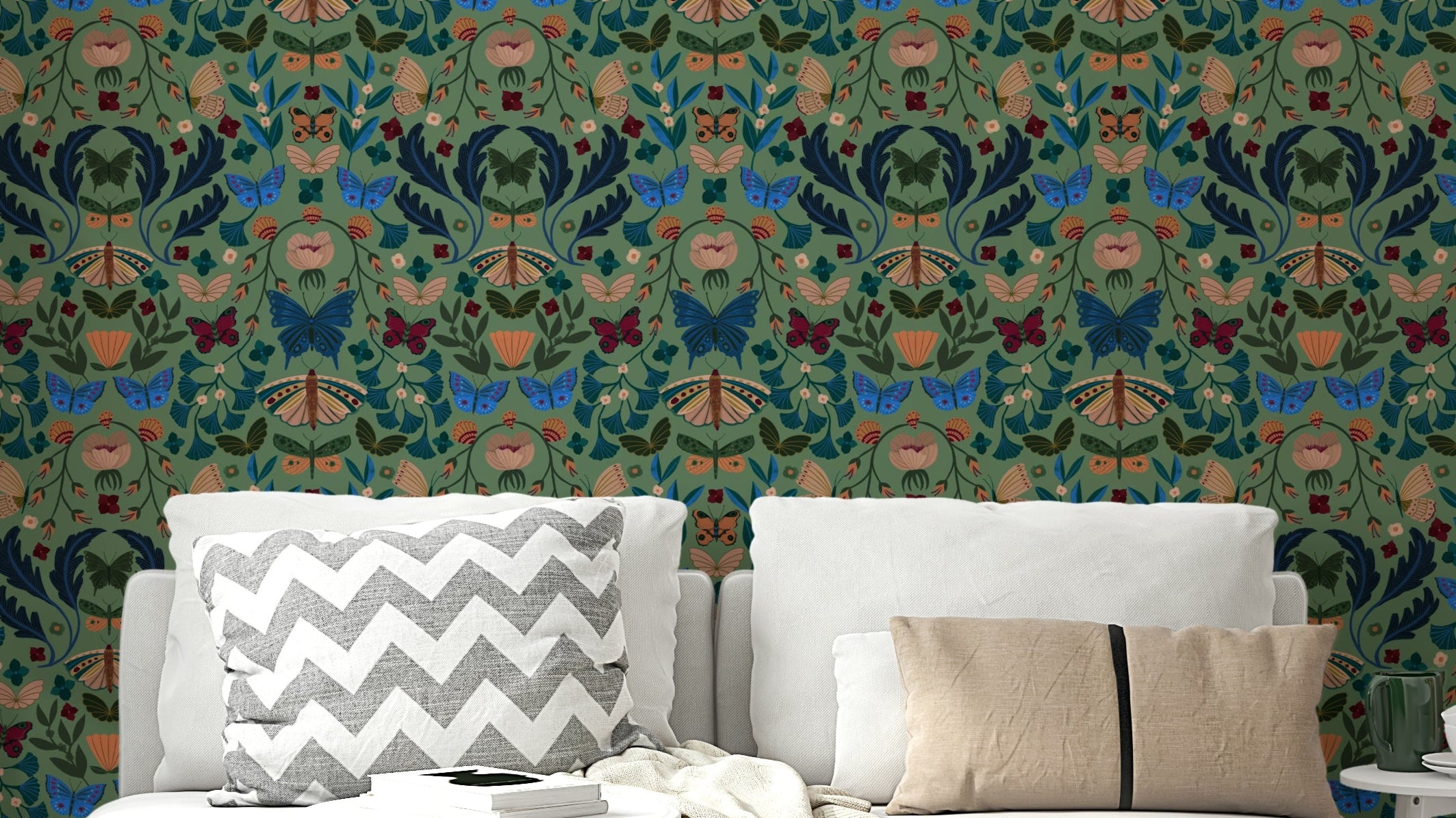 Fluttering Florals Nature Wallpaper
