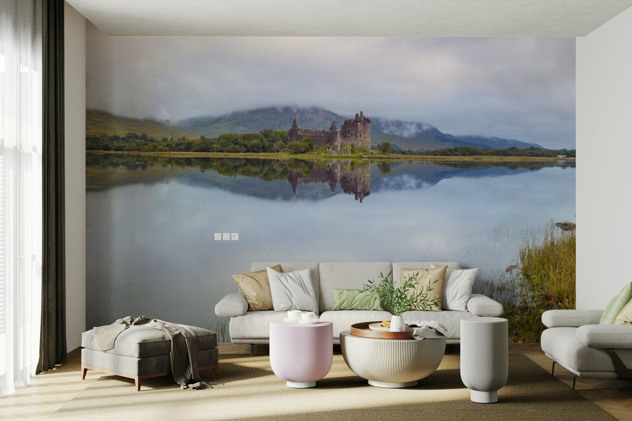 Loch Awe Castle Wallpaper - Serene Scotland