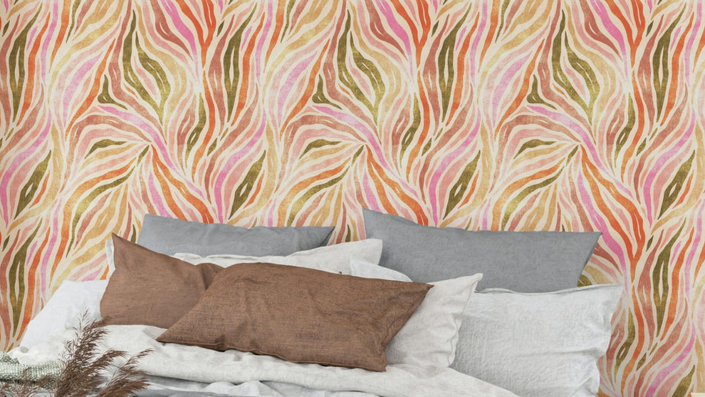 Multicolor Textured Zebra Print Wallpaper Walls | Buy in UK