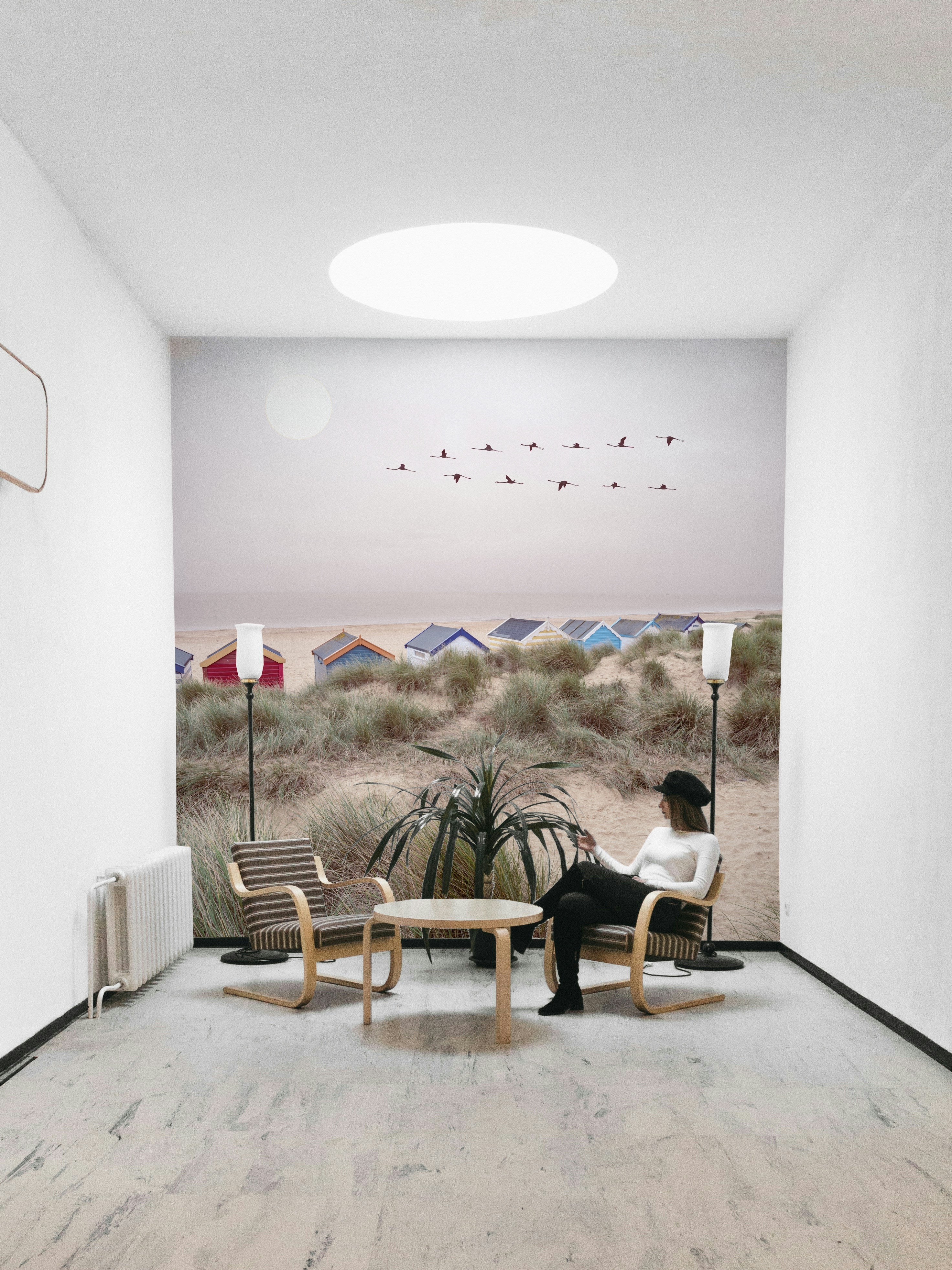 Sandy Shore Escape Wall Mural | Coastal Beach-Inspired Design