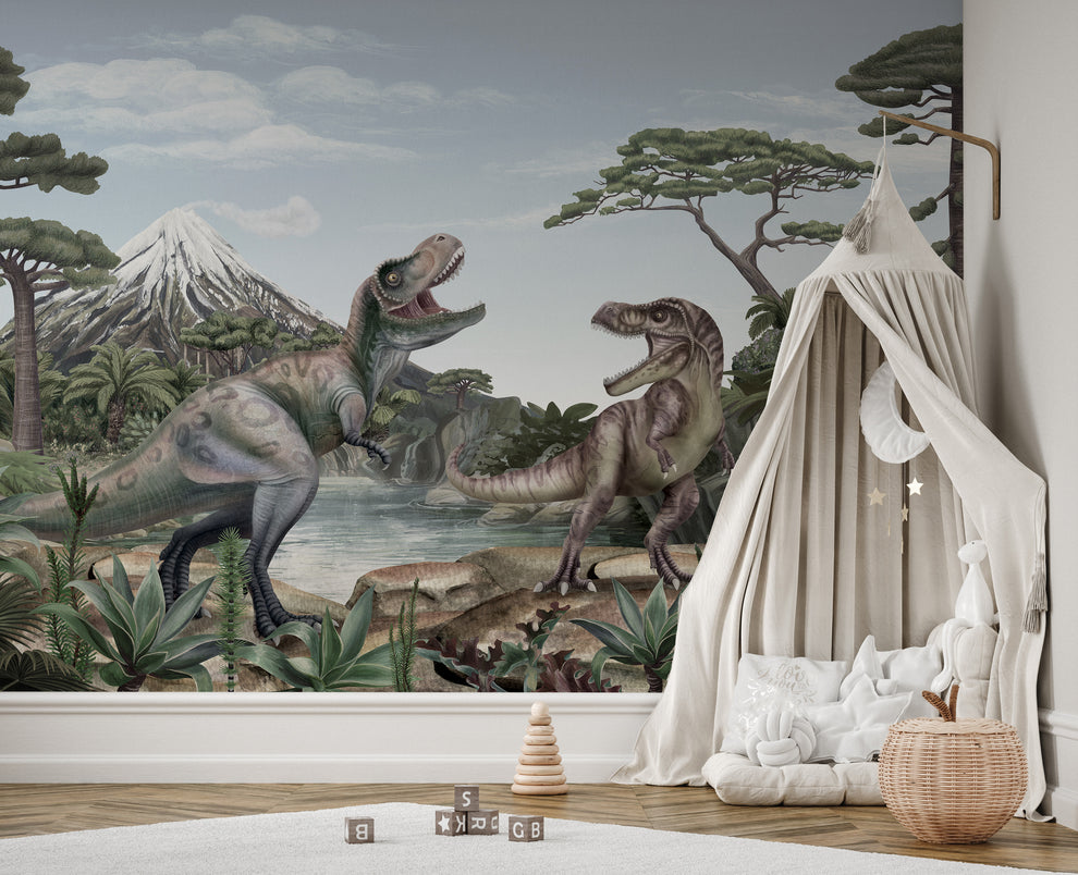 Vibrant Roaring Rex Wall Murals: Unleash Dino Delight!