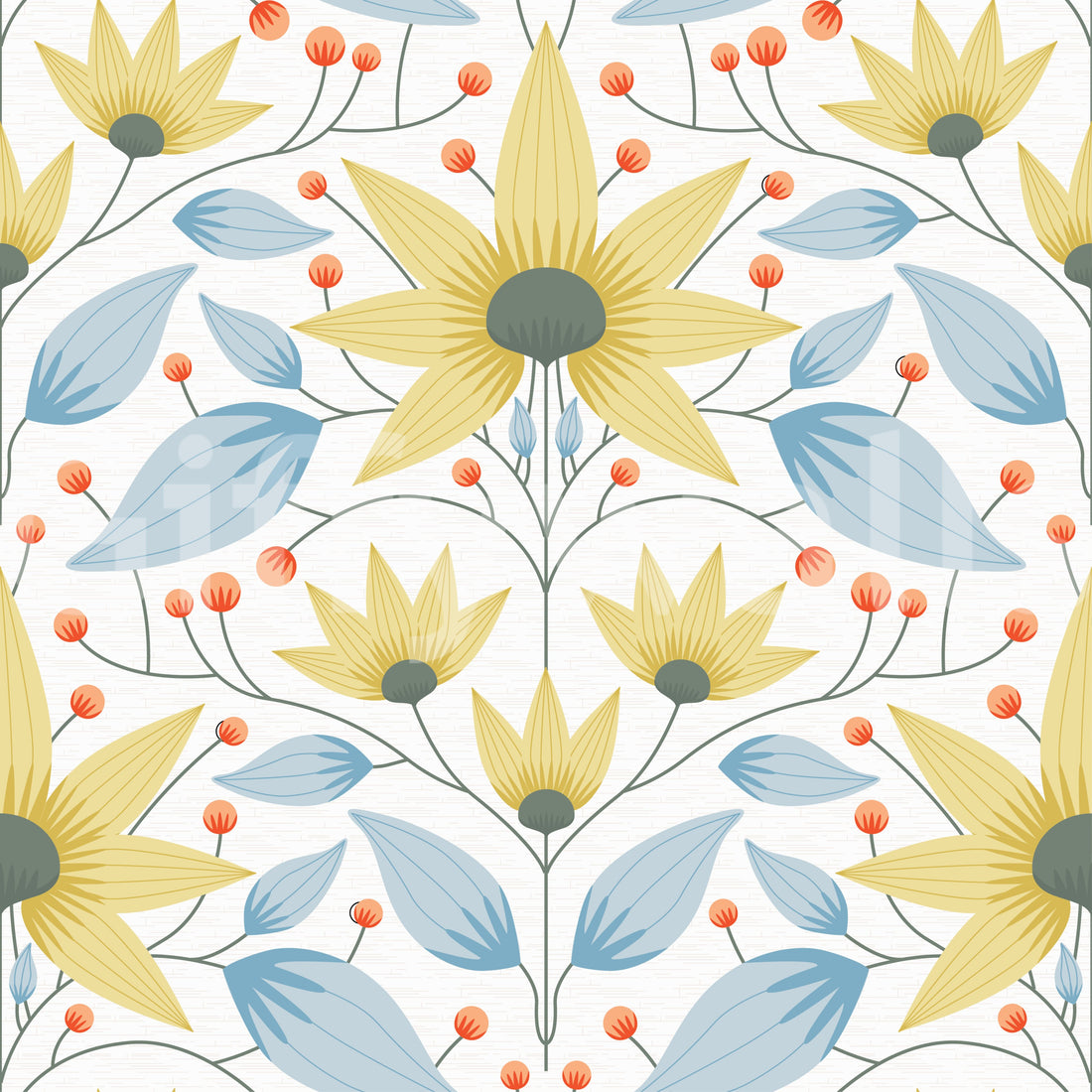 Floral Symphony Wallpaper