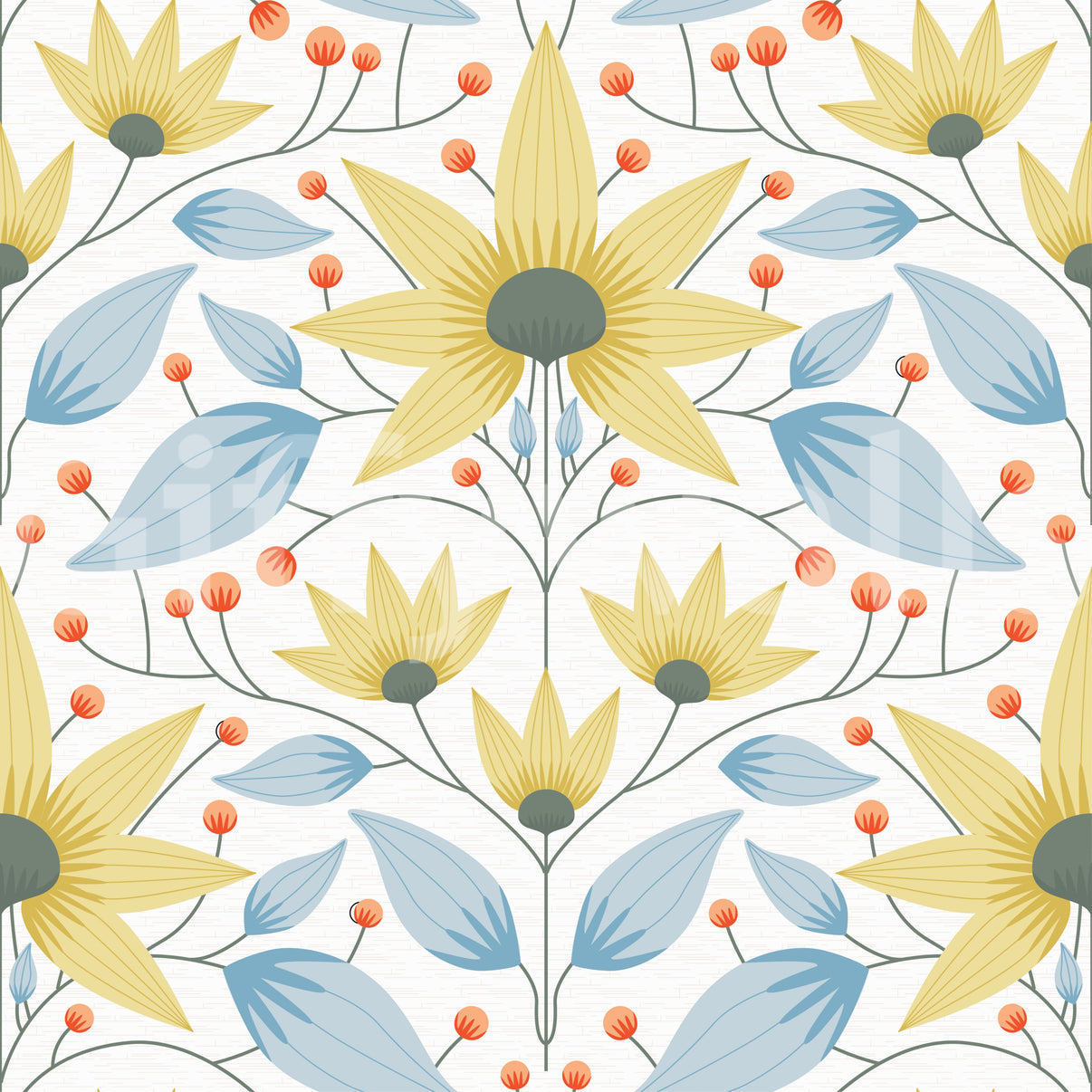 Floral Symphony Wallpaper